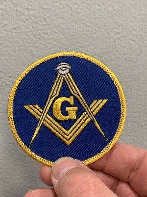 Blue & Gold Masonic Patch 3" Round | eBay