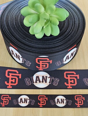 7/8 & 1.5" (1 YD) San Francisco Giants Grosgrain Ribbon Cheer Bow ...