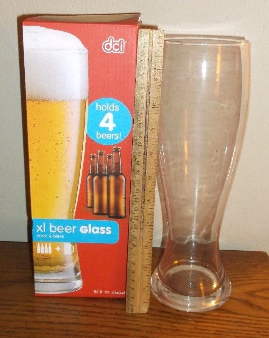 Huge Pilsner Beer XL Drinking Glass w/Box Funny Gag Gift !!!MUST SEE ...
