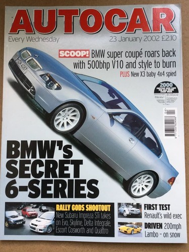 Autocar Magazine - 23 January 2002 - BMW 6 Series Fiesta 1.4 TDCi Audi ...
