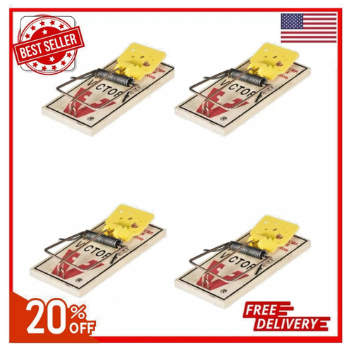 Victor Plastic Pedal Mouse Trap, Disposable Reusable Mouse Traps, 4 ...