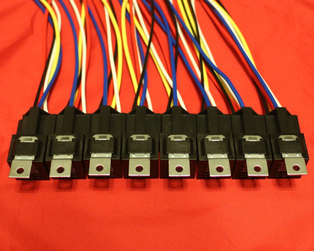 Qty10 Relay10 Interlocking 5 Pin Sockets 12v 40a Quality