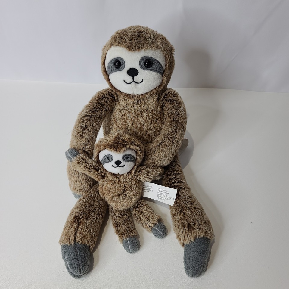 Cloud Island Sloth Set Mom and Baby Plush Stuffed Animal Rattle Toy ...