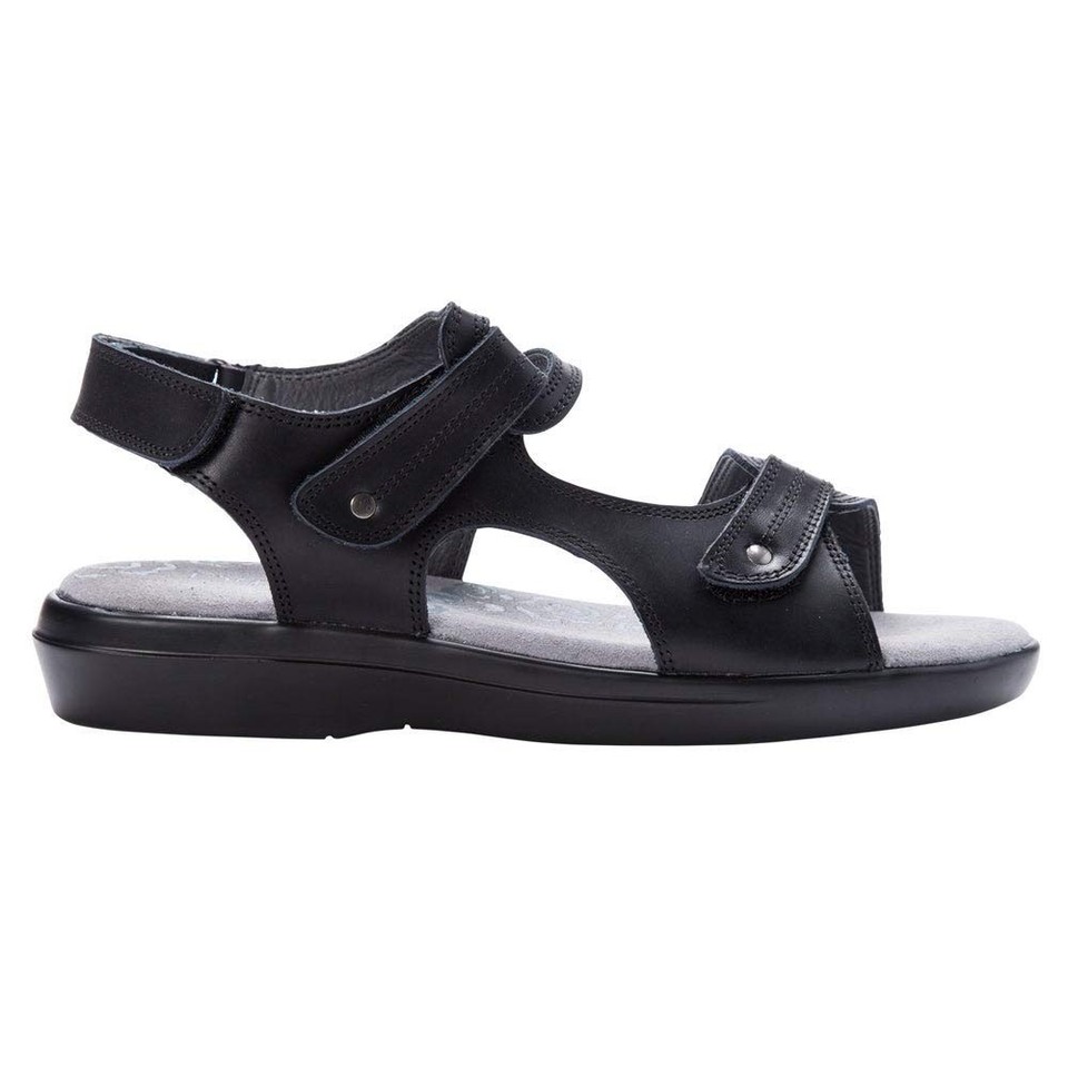 Sz 9.5 Narrow Propet Marina Women's Adjustable Strap Sandal Black - 9.5 ...