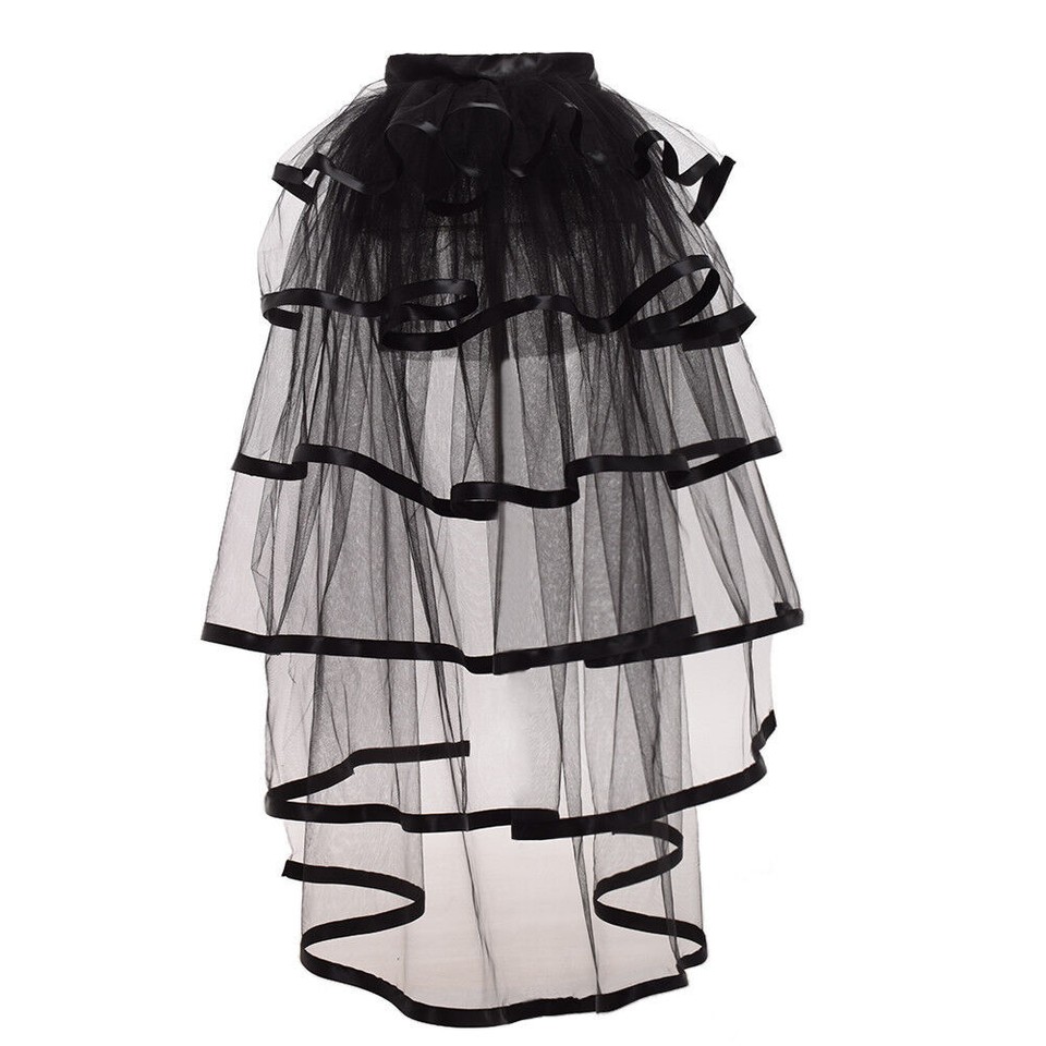 Gothic Tutu Skirt for Women Bustle Skirt Lace Up Skirt for Girl's Dress ...