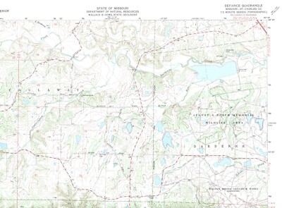 Defiance Quadrangle Missouri 1972 USGS Topo Map 7.5 Minute Topographic ...