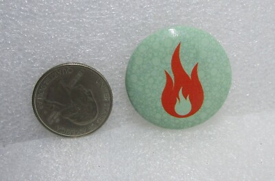 Flame Fire Button Pin | eBay