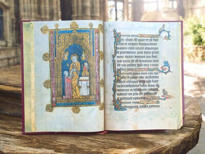Book Of Hours 1300-1325 AD Facsimile Deluxe Leather-bound Faithful ...