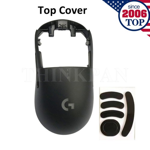 Mouse Black Top Cover Replacement + Feet for Logitech G Pro Wireless ...