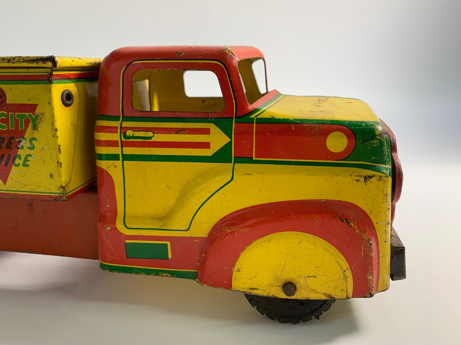 Vintage MARX Tri-City Express Service Tin Litho PRESSED STEEL Truck Toy ...