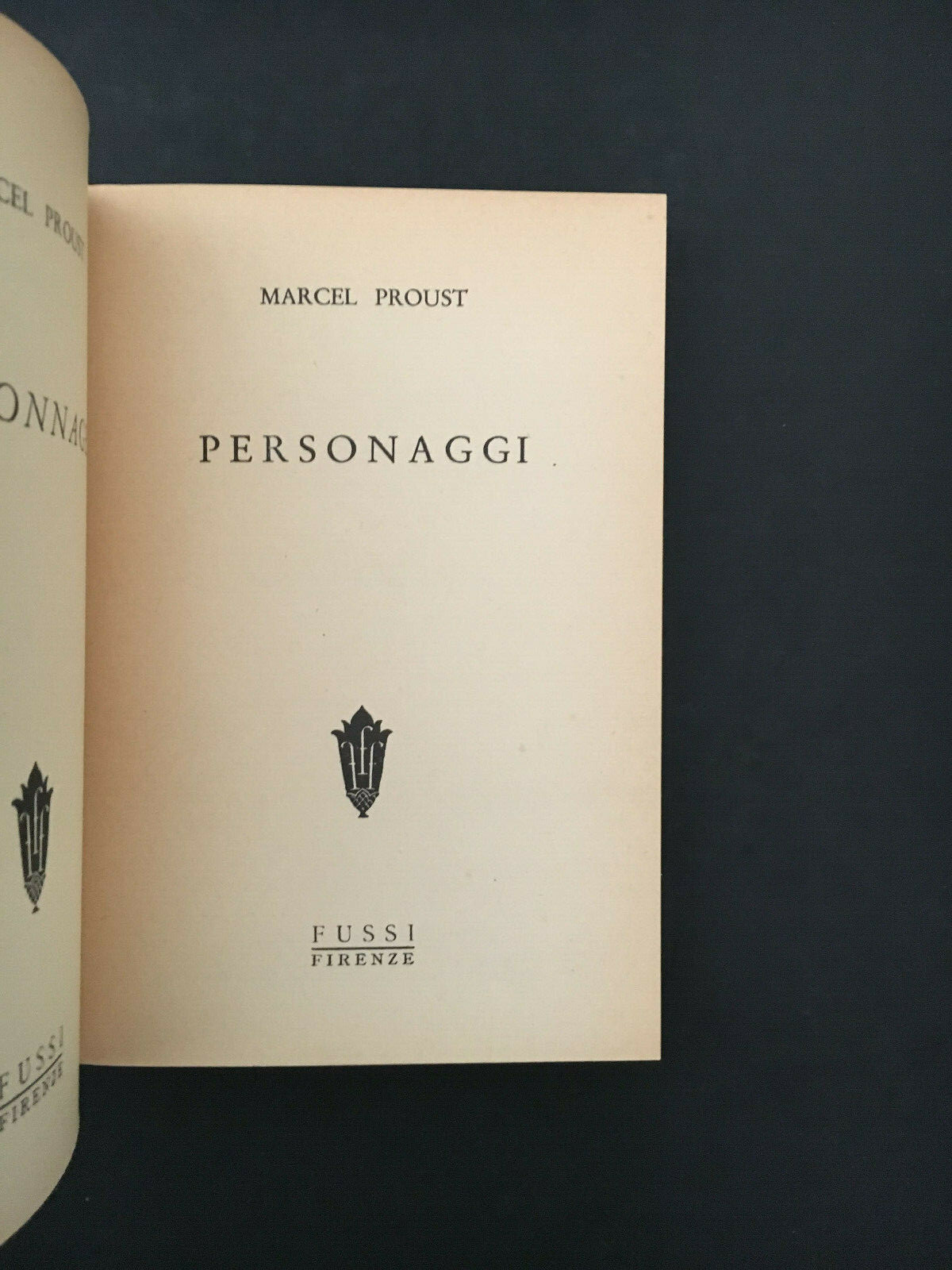 Marcel Proust, Personaggi, a c. R. Mucci, Fussi, 1949 | eBay UK