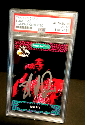 SLICK RICK Yo MTV Raps SIGNED Card PSA/DNA Authentic Auto Slabbed | eBay