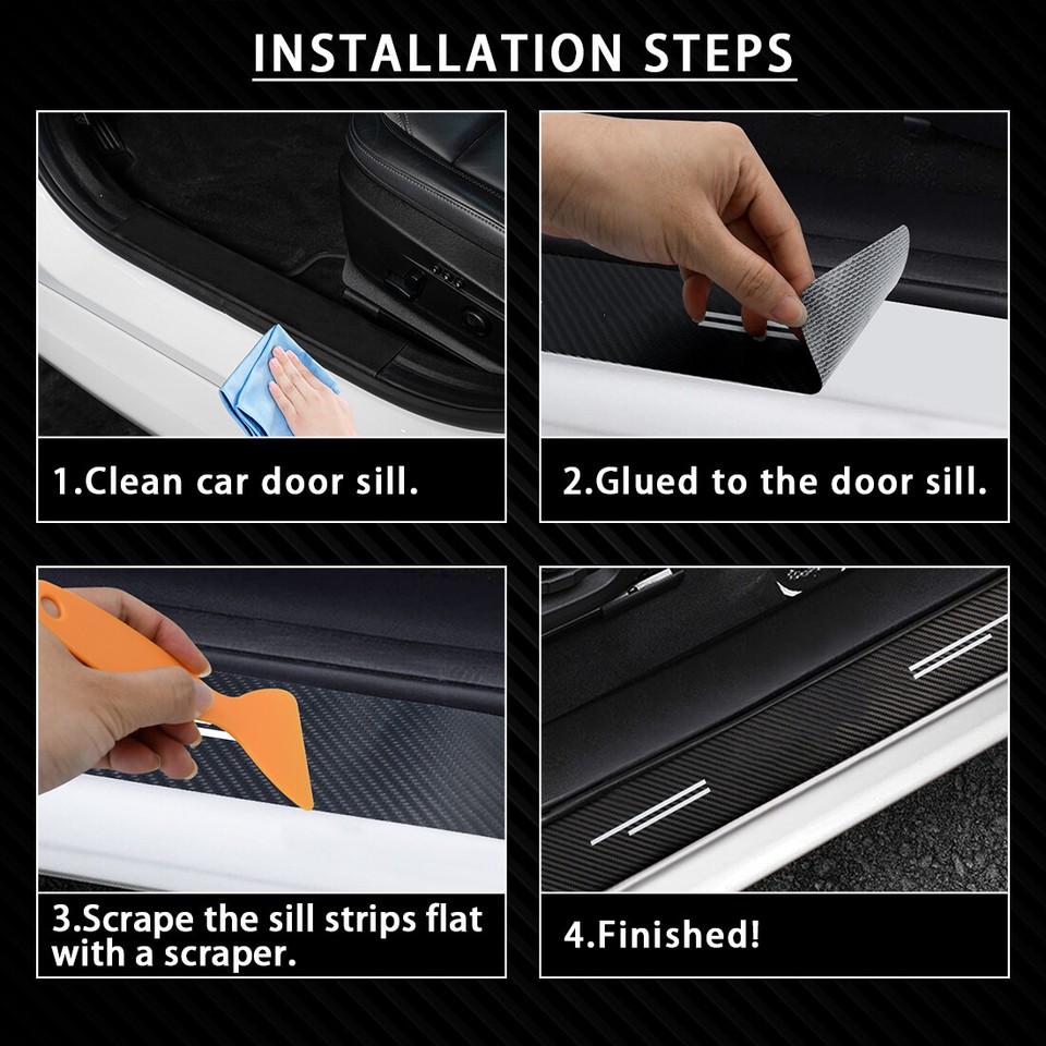 8pcs Custom For Dodge Durango Car Door Sill Protector Guard Step ...