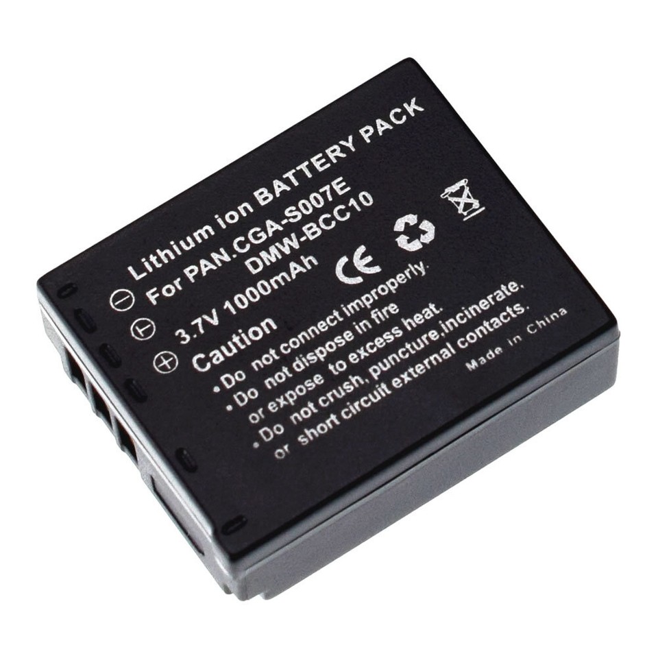 2Pack Battery For Panasonic Lumix DMC-TZ1 DMC-TZ2 DMC-TZ3 DMC-TZ4 DMC ...