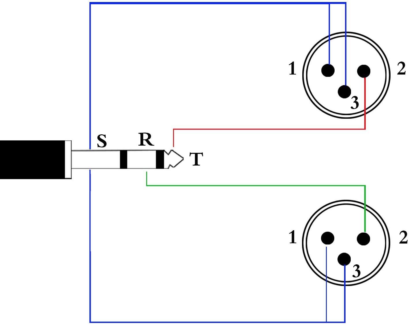 3.5Mm To Dual Xlr Stereo Cable 1/8 Inch Mini Jack To 2 Xlr Male Y Sp | eBay