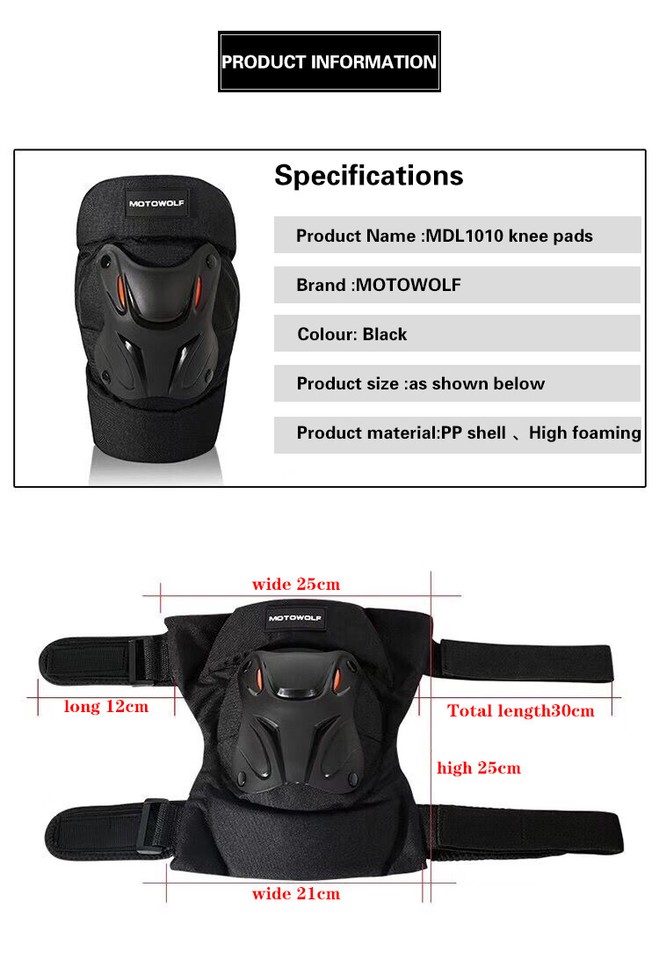 Pair Motorcycle Motocross Knee Brace Pad Shin Protector Safe Protective ...