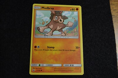 Pokemon Mudbray Sun & Moon Burning Shadows 77/147 NM/Mint Never Played ...
