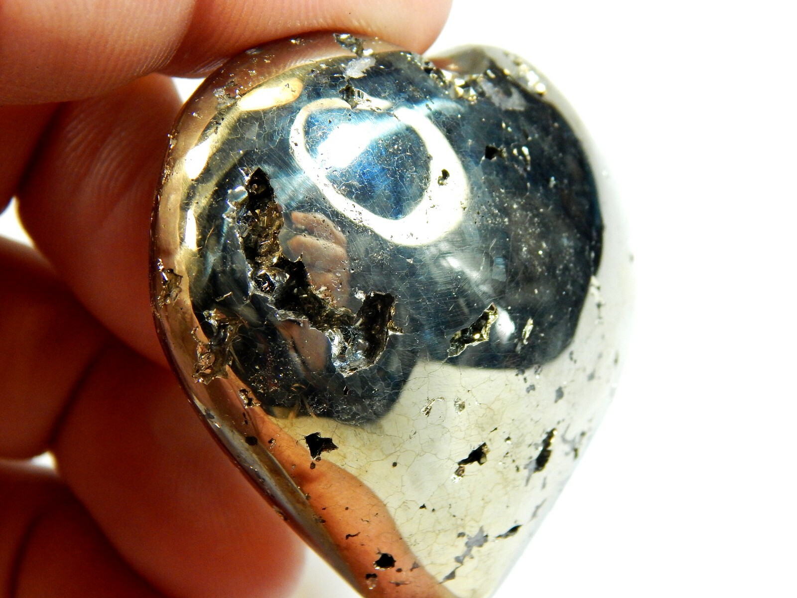 Pyrite Heart Crystal 111g Stone Rock Geode Reiki Healing Crystals Wicca ...