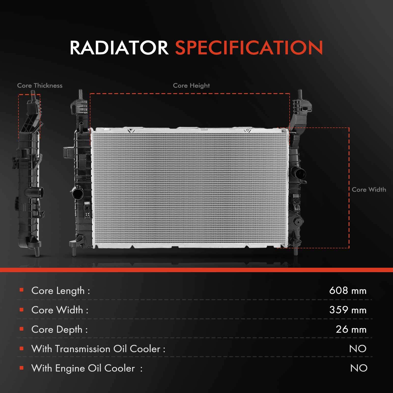 A-Premium Coolant Radiator for Opel Vauxhall Meriva A X03 03-10 MPV ...