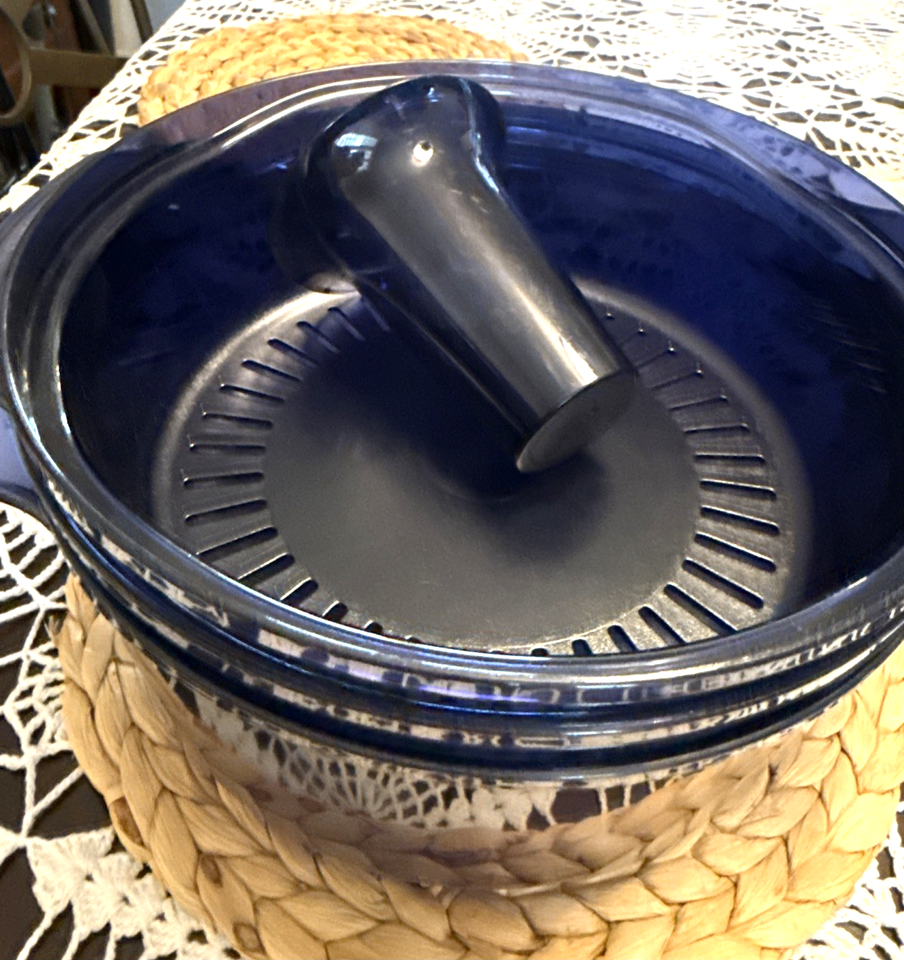 Tupperware 5-Piece Microwave Stack Cooker Steamer Set 3 qt Cobalt Blue ...