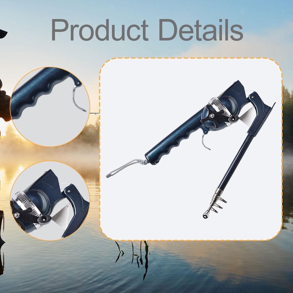 Foldable Fishing Rod with Fishing Line Compact Fishing Rod with Reel ...
