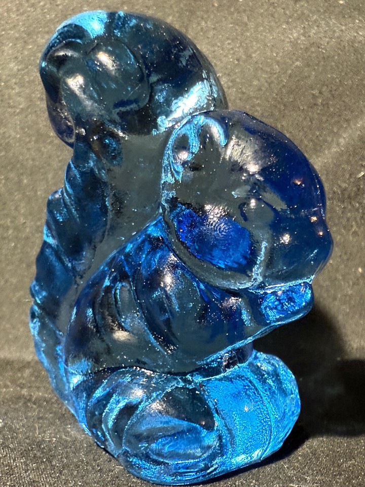 Blue Vaseline glass squirrel Sammy forest animal uranium chipmunk ...
