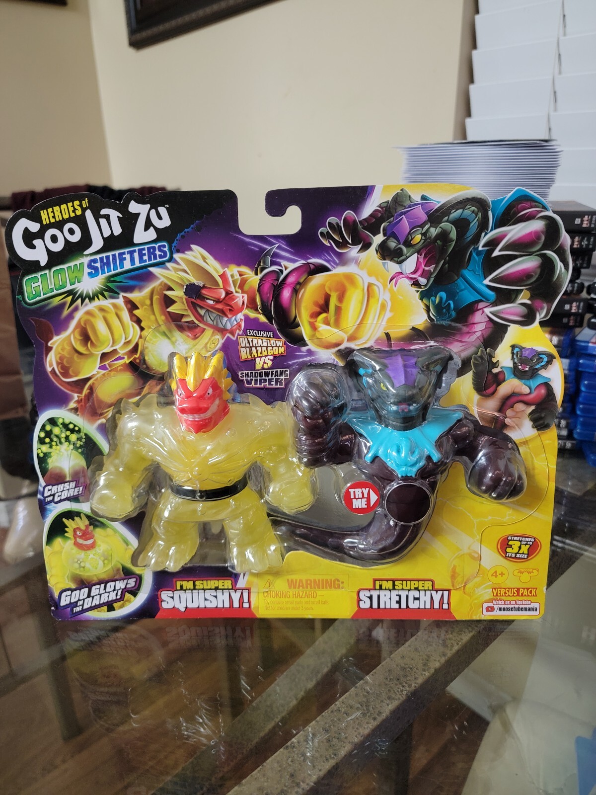 🔥Heroes Of Goo JitZu GlowShifters Ultra Glow Blazagon Vs Shadow Viper ...