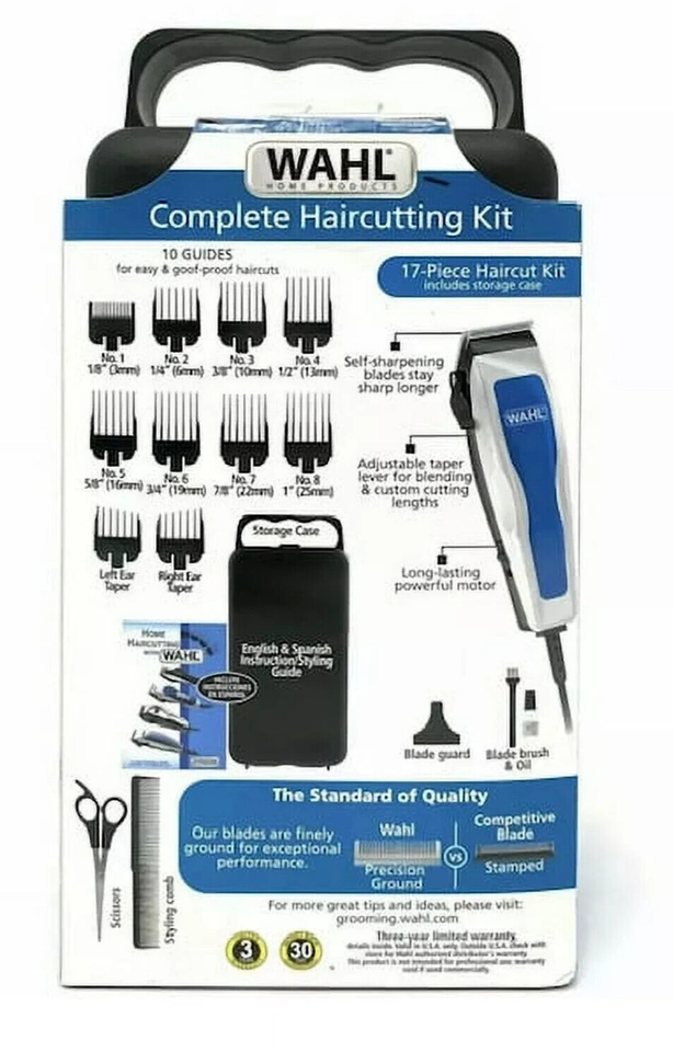 Wahl 79420-200: Complete Haircutting Kit 17pcs Hair Clippers Machine ...
