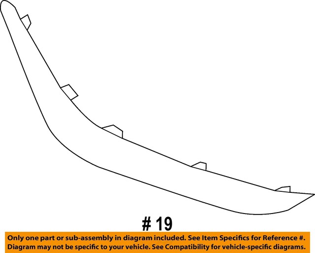 Kia OEM 17-18 Niro Rear Bumper-lower Molding Trim Right 86628G5000 for ...