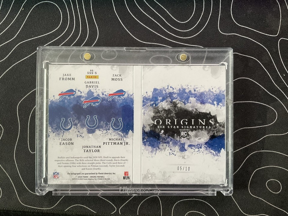 2020 Origins 6 star autos colts bills RC J.Taylor, G.Davis, M.Pittman ...