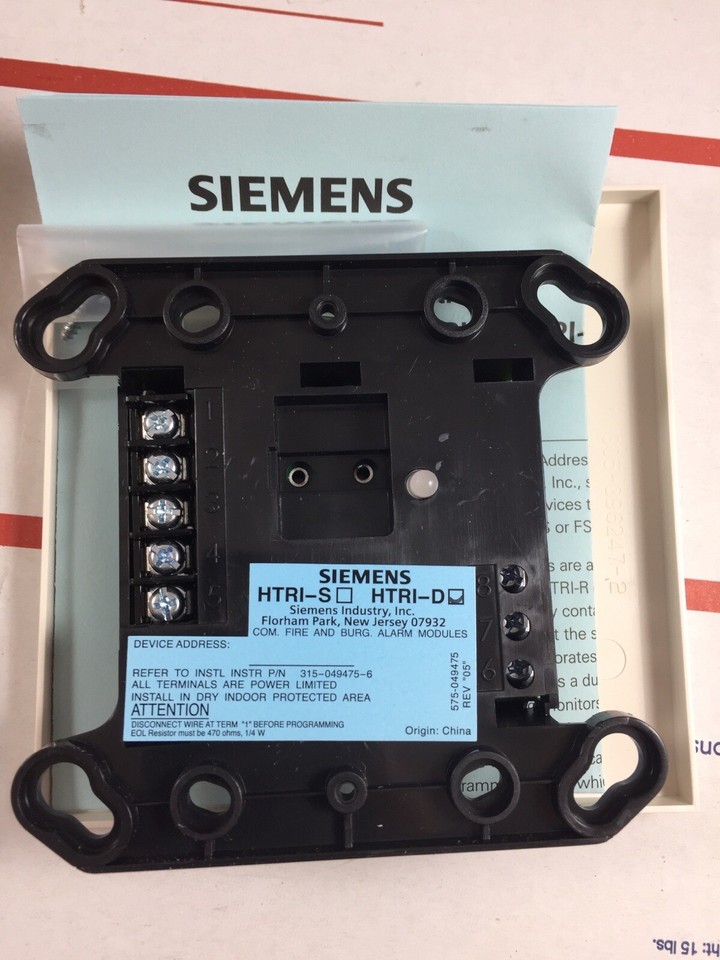 SIEMENS HTRI-D MONITOR MODULE Fire Alarm 500-033360 | eBay
