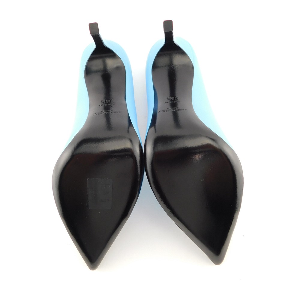 New SAINT LAURENT YSL Size 9 PARIS Blue Spectator Heels Pumps Shoes 39. ...