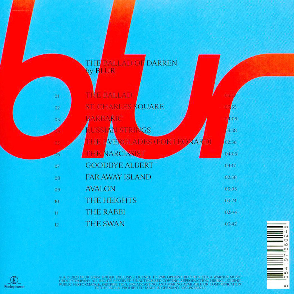Blur - The Ballad Of Darren Softpak Deluxe Edition (2023 - EU ...