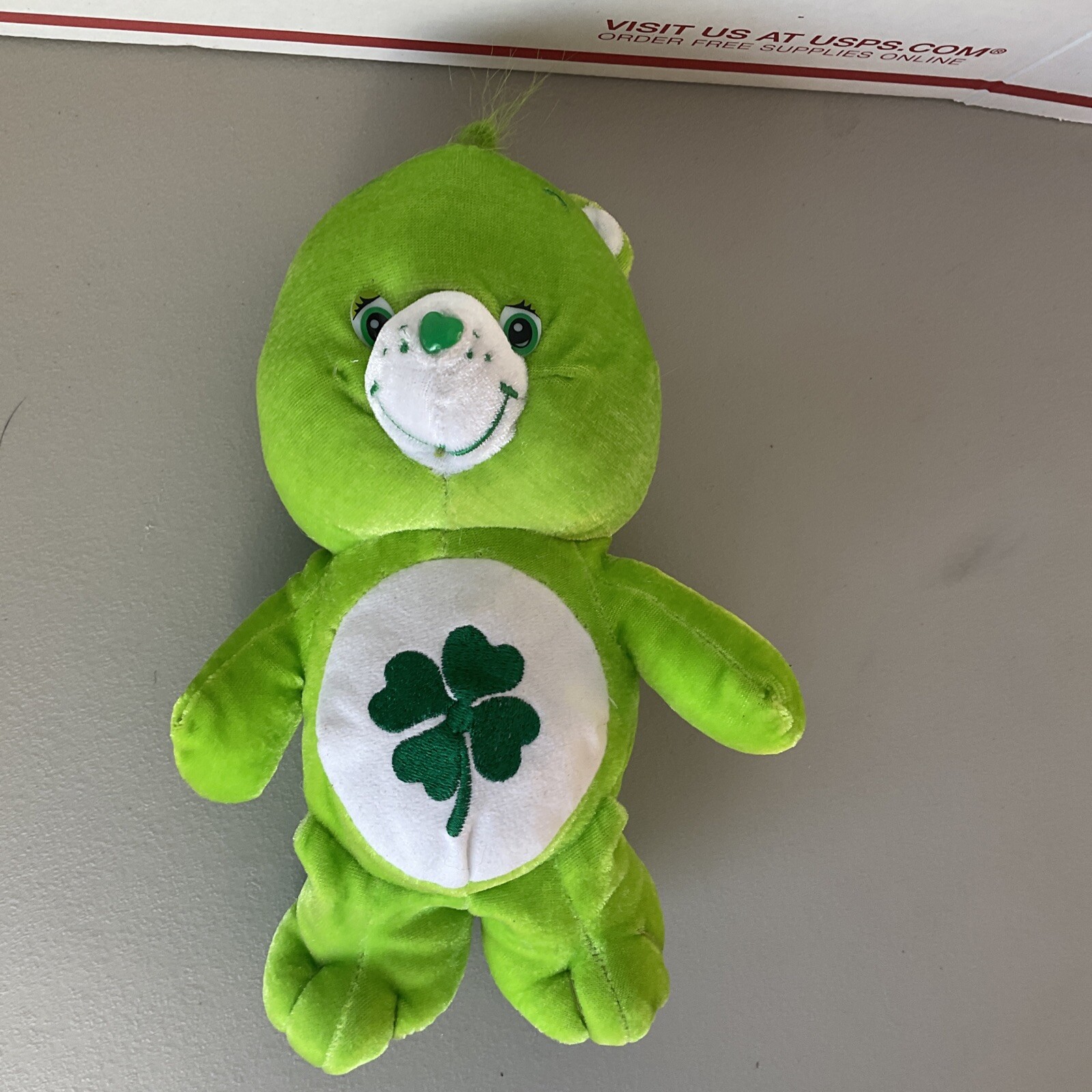 Care Bears Good Luck Bear 2004 8 Inch Plush Green Shamrock 4 Leaf ...