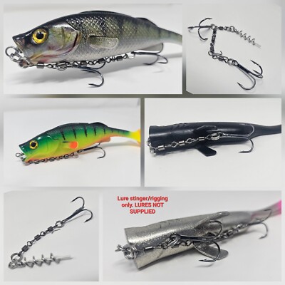 Lure Stingers - Shallow Screw Rigs for Shads - Pike Fishing Lures | eBay UK