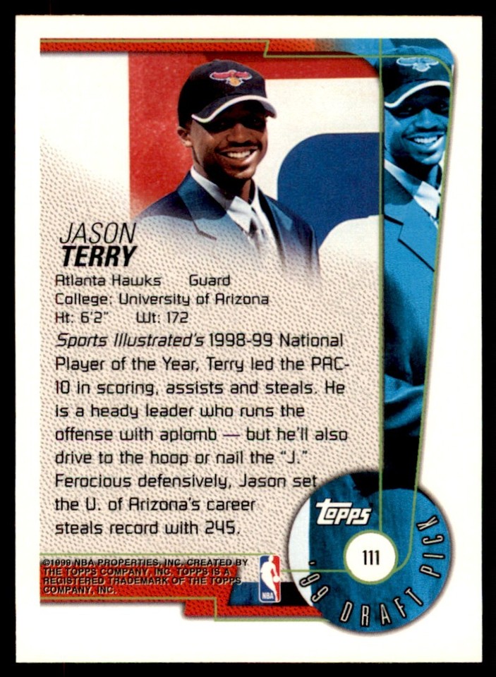 1999-00 Topps Tipoff #111 Jason Terry RC Atlanta Hawks | eBay