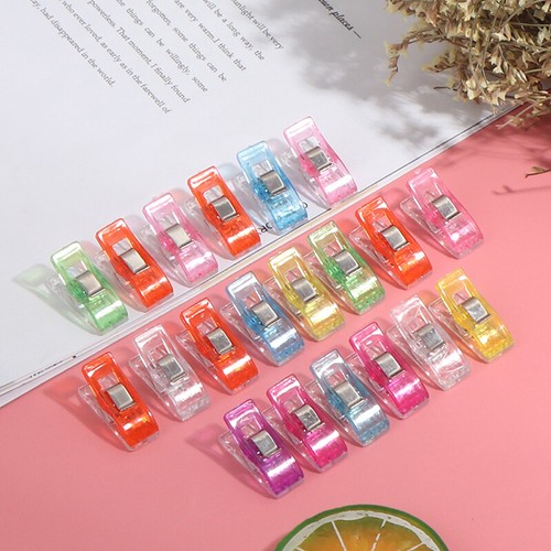 20x mixed color plastic edging clip plastic small clip sewing ...
