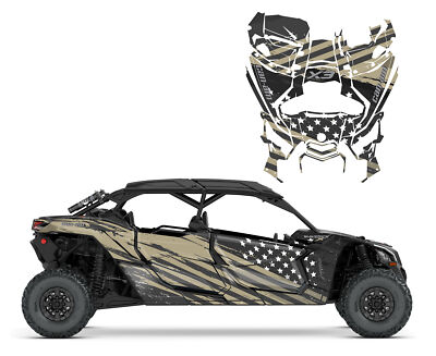 Can-Am Maverick X3 Max 4-Seater Custom Graphics Wrap Kit Desert Tan ...