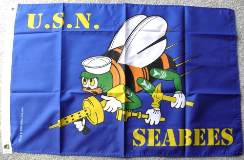 USN US NAVY SEABEES SEABEE UNITED STATES POLYESTER FLAG 3 X 5 FEET | eBay