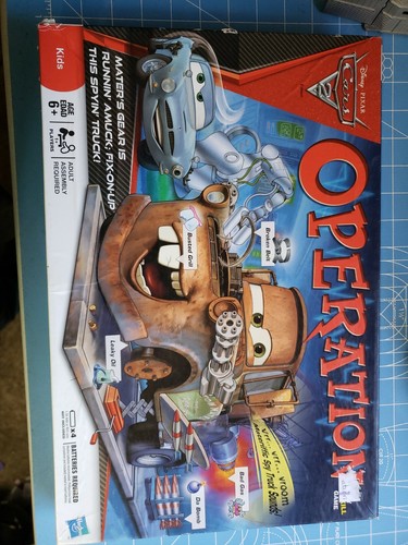 Operation Board Game "Disney Pixar Cars 2 Edition - Works - COMPLETE P ...