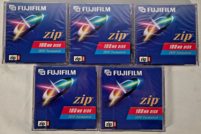 Lot of 5 FujiFilm Zip Disk 100 MB - IBM format - New Factory Sealed | eBay