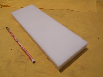 WHITE HDPE BAR polyethylene sheet machinable plastic stock 1" x 4" x 12 ...