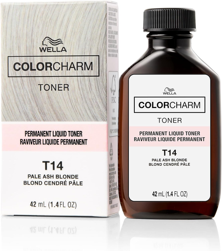Wella Color Charm Permanent Toner - T14 Pale Ash Blonde for Unisex 1.4 ...