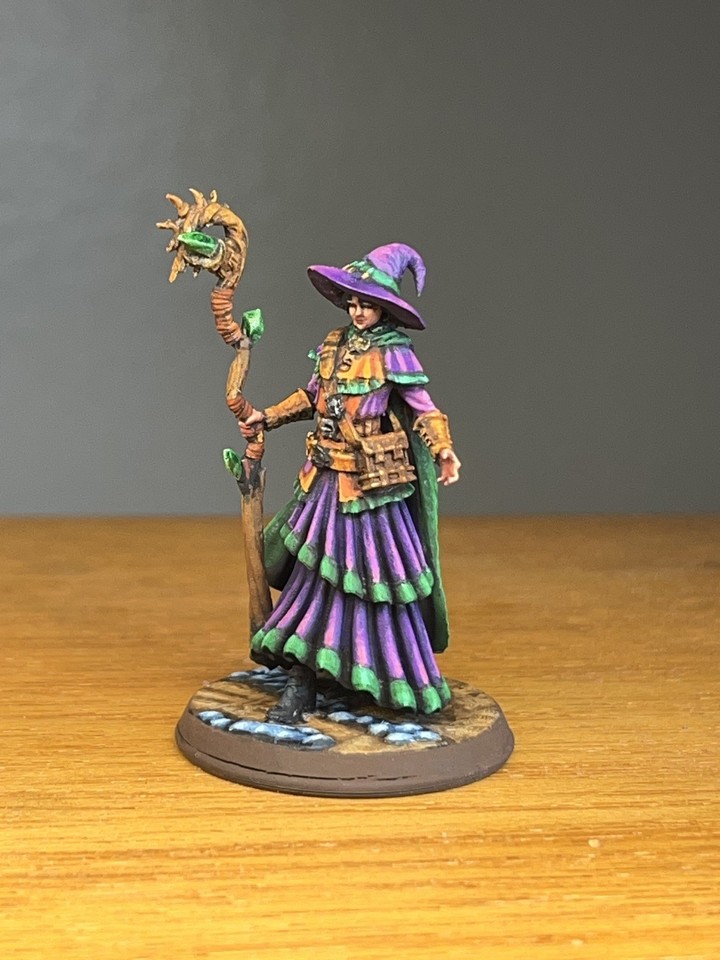 Painted Witch Wizard Mage Miniature, Pro Painted D&D DND Pathfinders ...
