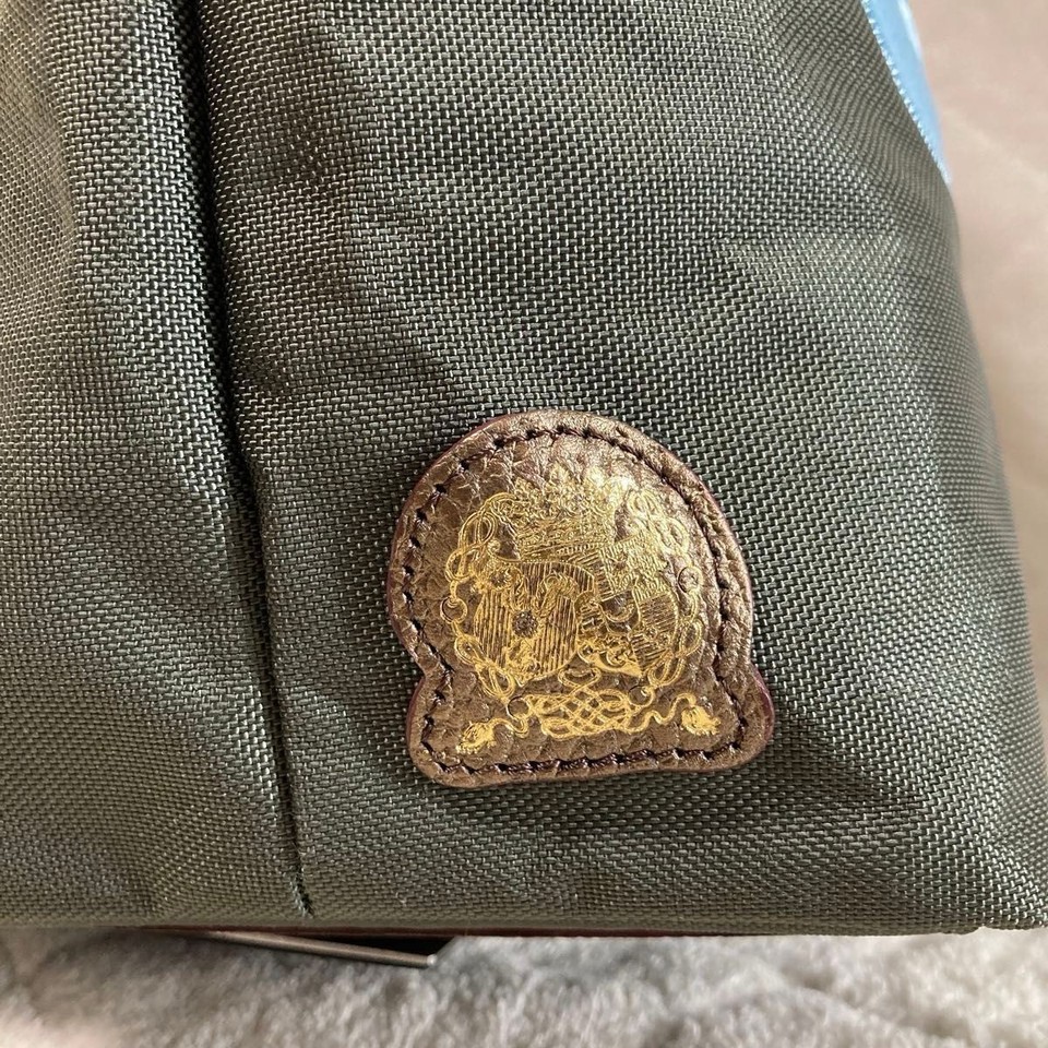 ADMJ Tote Bag Paillettes Ricamo Tela Muschio Verde Metallo Logo Usato ...