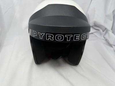 Pyrotect Open Face Helmet SNELL-SA2010 White used LARGE | eBay