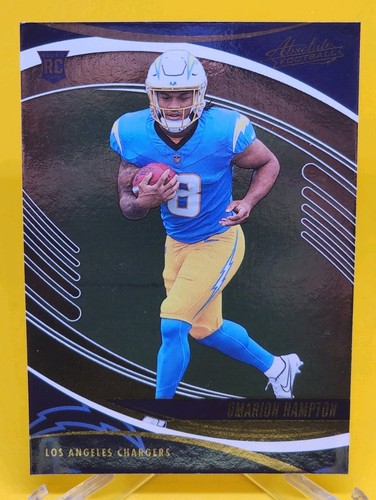 Omarion Hampton 2025 Absolute Football Rookie Card #166 Los Angeles ...