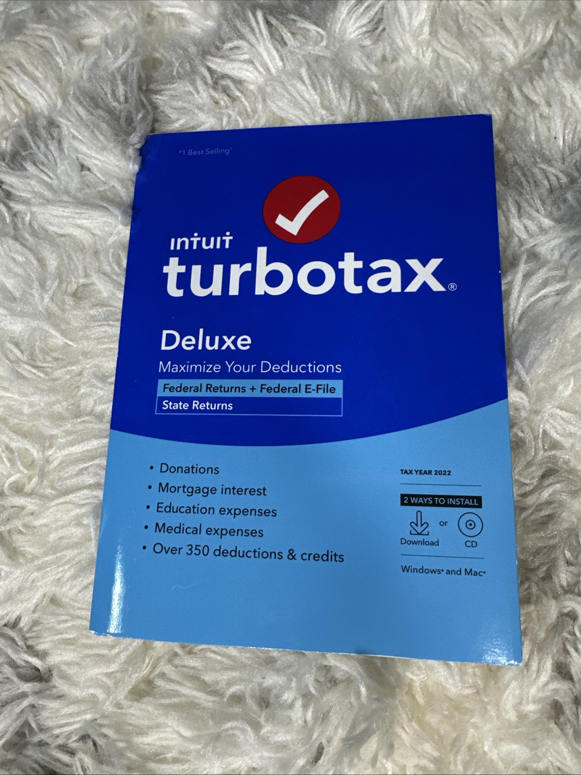 TurboTax Deluxe Federal and State Tax Software new [2022]