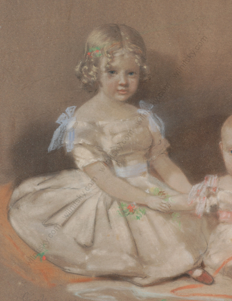 George Yeats "Portrait of Two Little Children", Pastel, 1851 | eBay