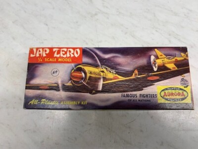 Aurora Vintage 1956 Jap Zero Famous Fighters 1/4 scale 88-69 Model Kit ...